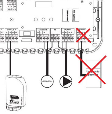 Podłączenie dwóch sterowników Tech L-5s do jednej pompy w ogrzewaniu podłogowym