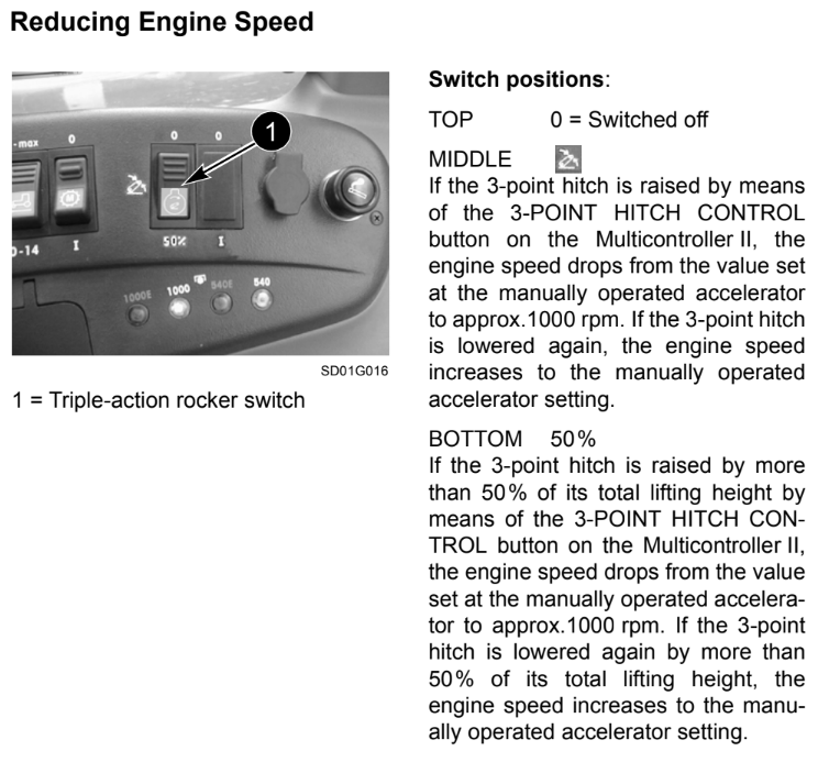CASE CS 150 - Opis kontrolek na desce rozdzielczej, szczegółowe wyjaśnienia