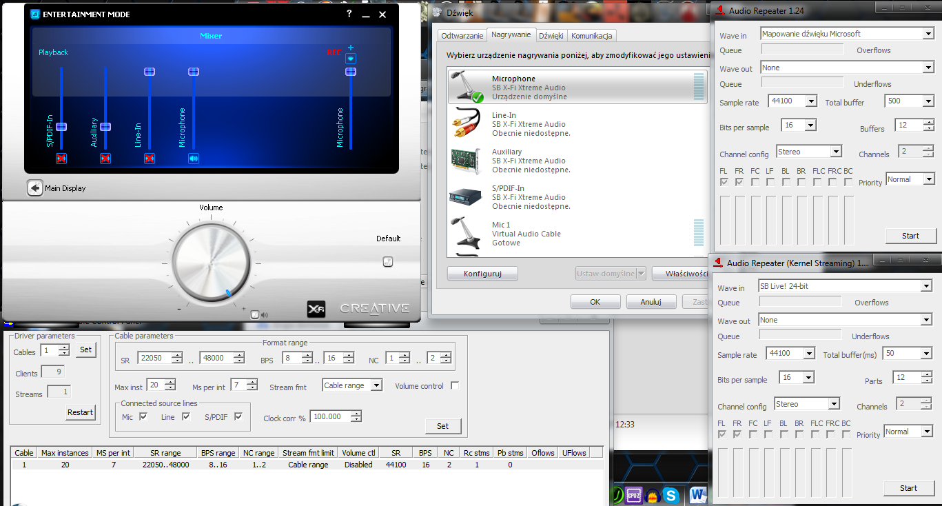 Windows 7 - SB X-Fi sb0790 - Puszczanie dźwięku z komputera na jako ...