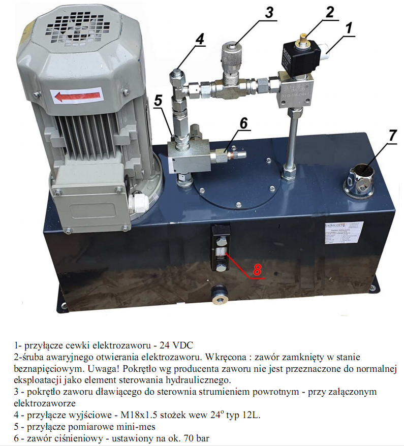 Hydraulika siłowa - hamowanie siłownika zaworem/pompą