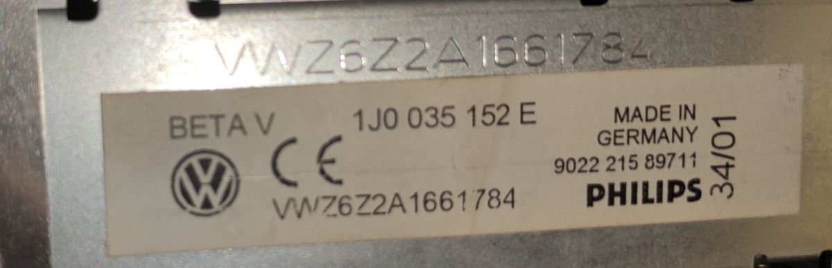 Jak znaleźć zapasowy kod do radia VW Beta 5 Philips?