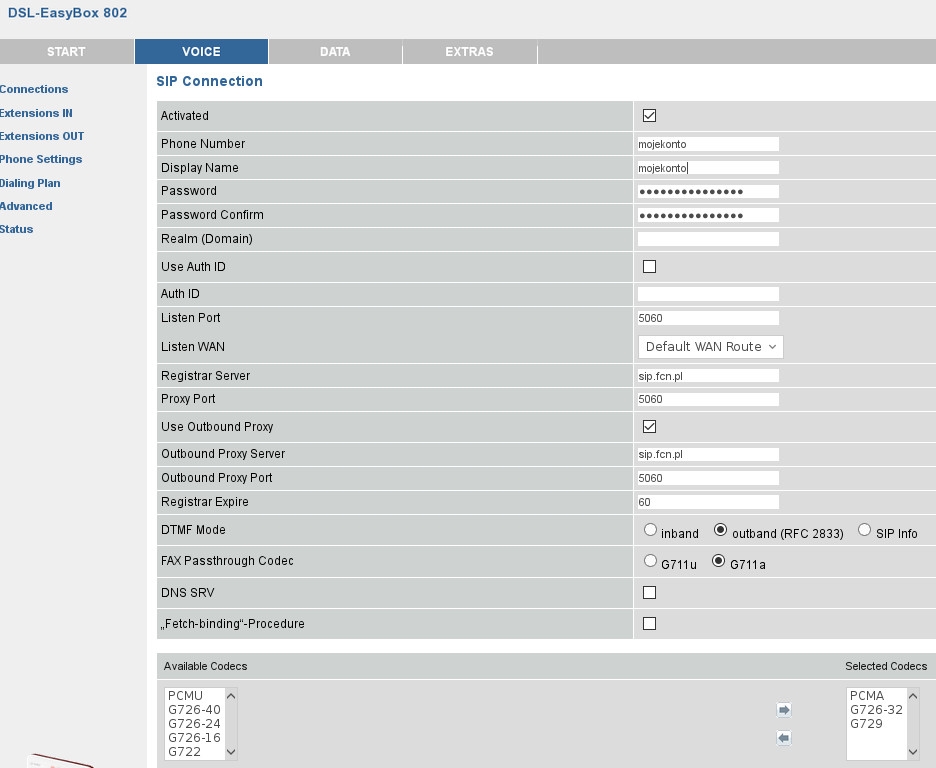 Czy Vodafone DSL EasyBox 802 działa z modemem kablowym Thomson TCM420? - 5