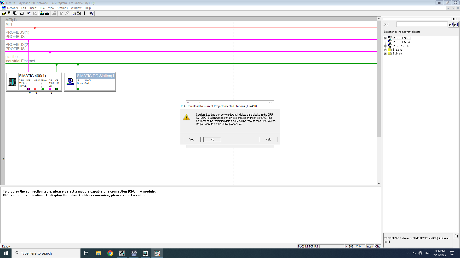 PCS7 v9.1 i PLCSIM – konfiguracja S7 connection w NetPro, błąd przy ...