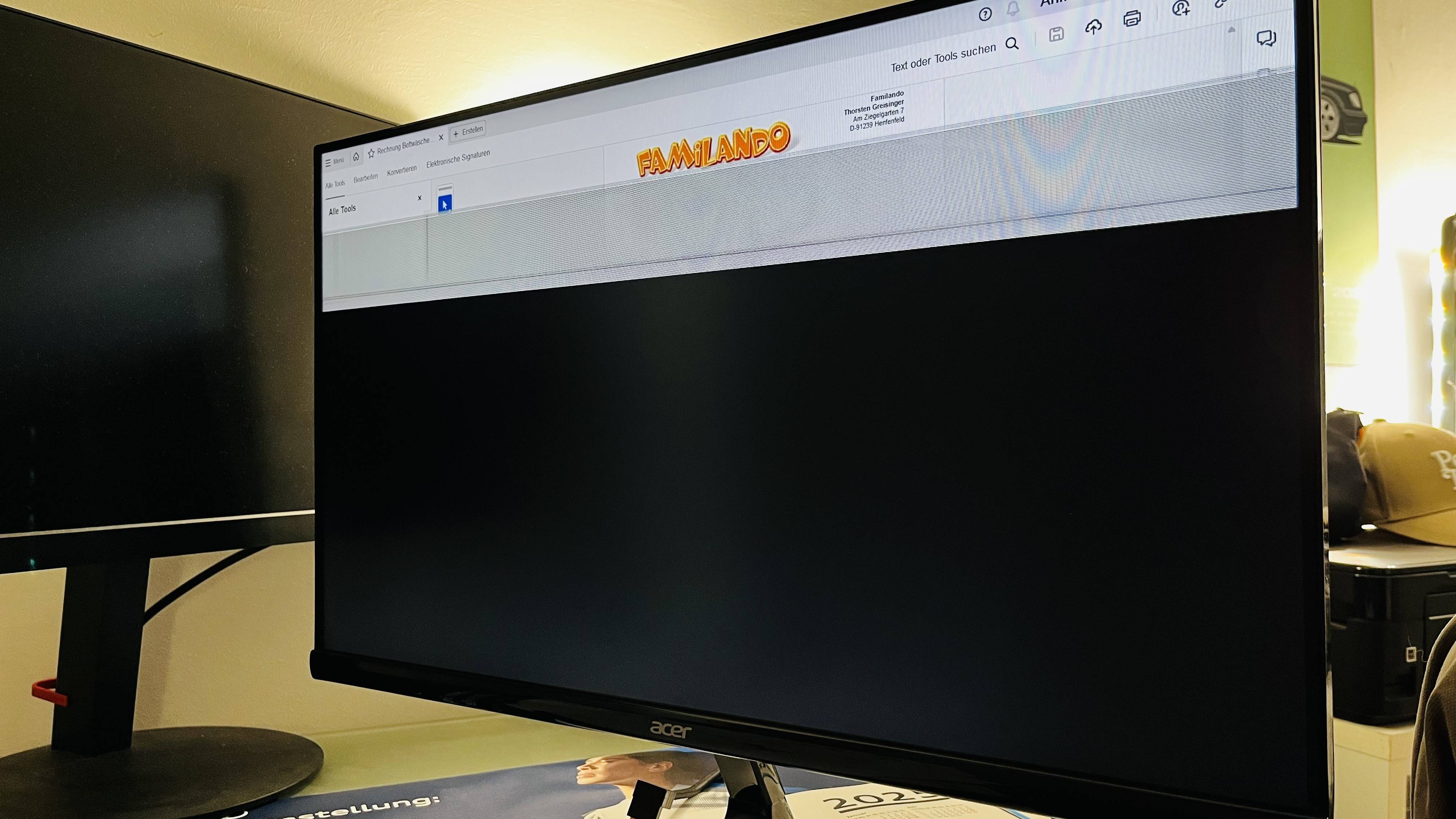 Monitor Acer ED272A - zeigt schwarzen Bereich - elektroda.de