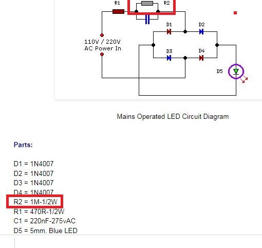[Rozwiązano] Jaki rezystor zastosować w lampie elewacyjnej LED 230V 1W ...