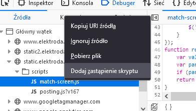 Debugowanie JavaScript w przeglądarce - jak ustawić breakpointy?