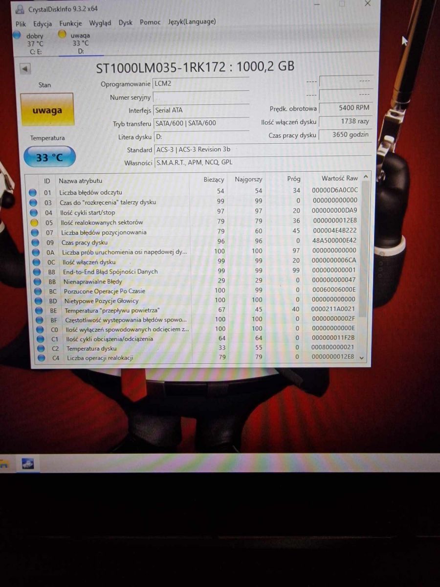 [Rozwiązano] Czy warto wymienić dysk w MSI GL 75 9SD z rosnącą liczbą ...