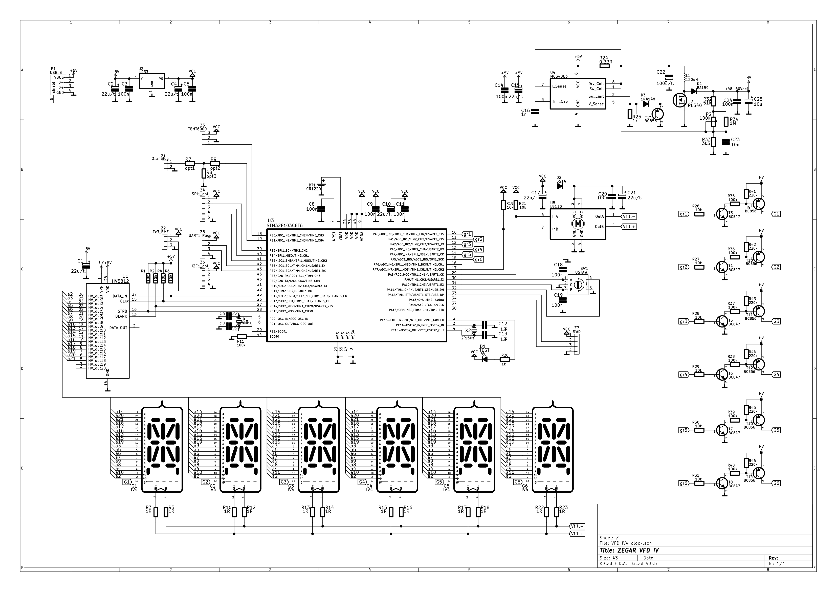 Clock on VFD IV-17 tubes - elektroda.com