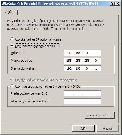 Active directory - dcpromo wywala błąd konfiguracji ip