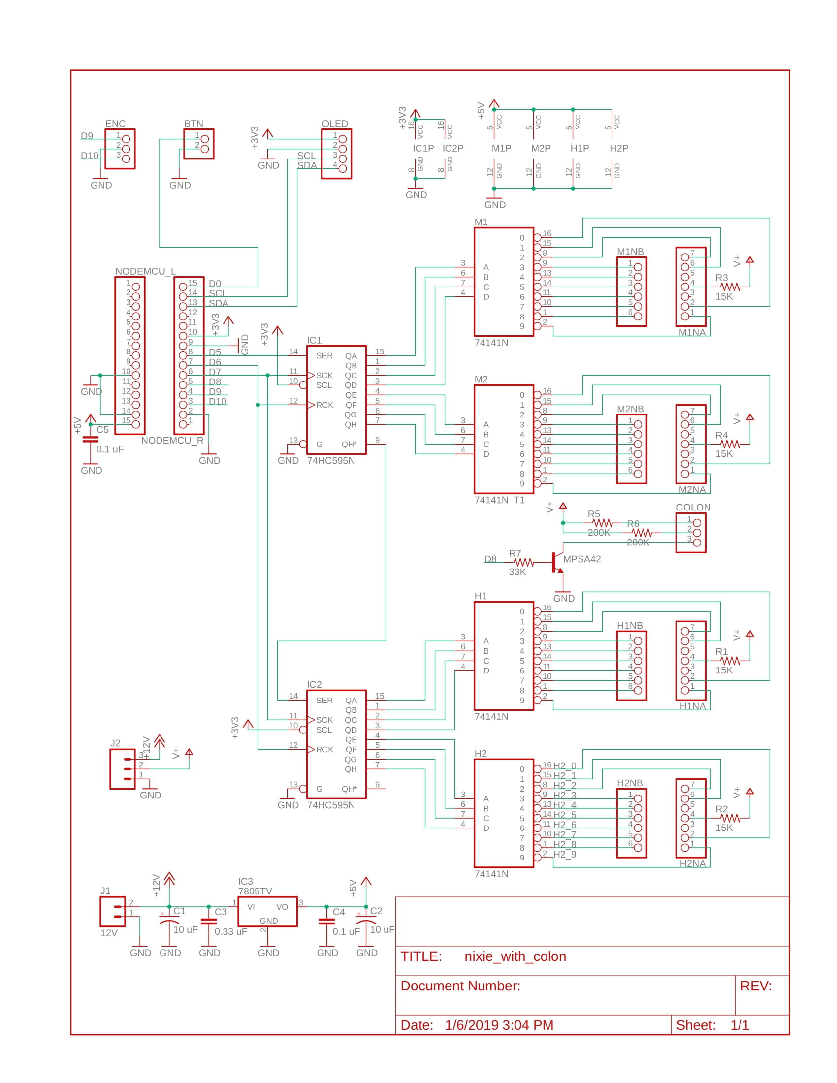 Wysterowanie prądem 20 mA diod LED w projekcie zegara na Arduino