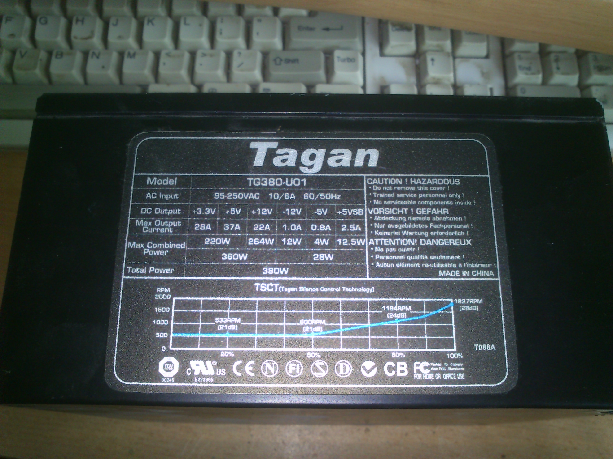[Sprzedam] Uszkodzony zasilacz TAGAN - elektroda.pl