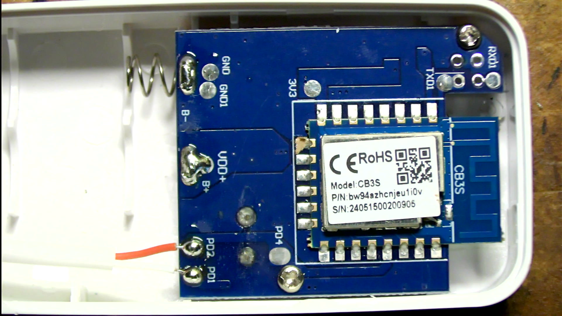 Tuya Water Leakage Sensor CB3S: Configuration and Firmware Details