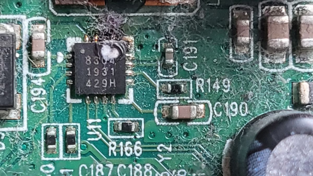 Zgemma H9S – identyfikacja i oznaczenie spalonego elementu ze zdjęcia