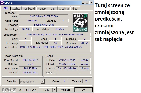 Losowe ścinki w grach - obniżanie Core Voltage oraz Core Speed.