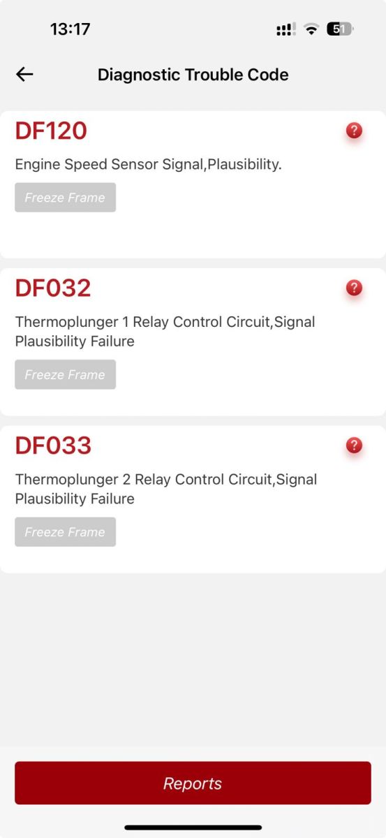 Renault Trafic 3 1.6 dCi 2015 – błąd DF120, gaśnie po odpaleniu, czujnik wału?
