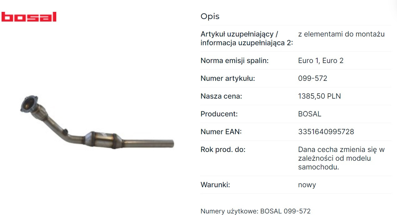 Katalizator Bosal do Golfa 4 1.8T - opinie i wibracje przy wyższych ...