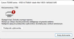 [Rozwiązano] Dysfunkcja drukarki Canon TS3450: błędy p10 i 7700 - czy ...