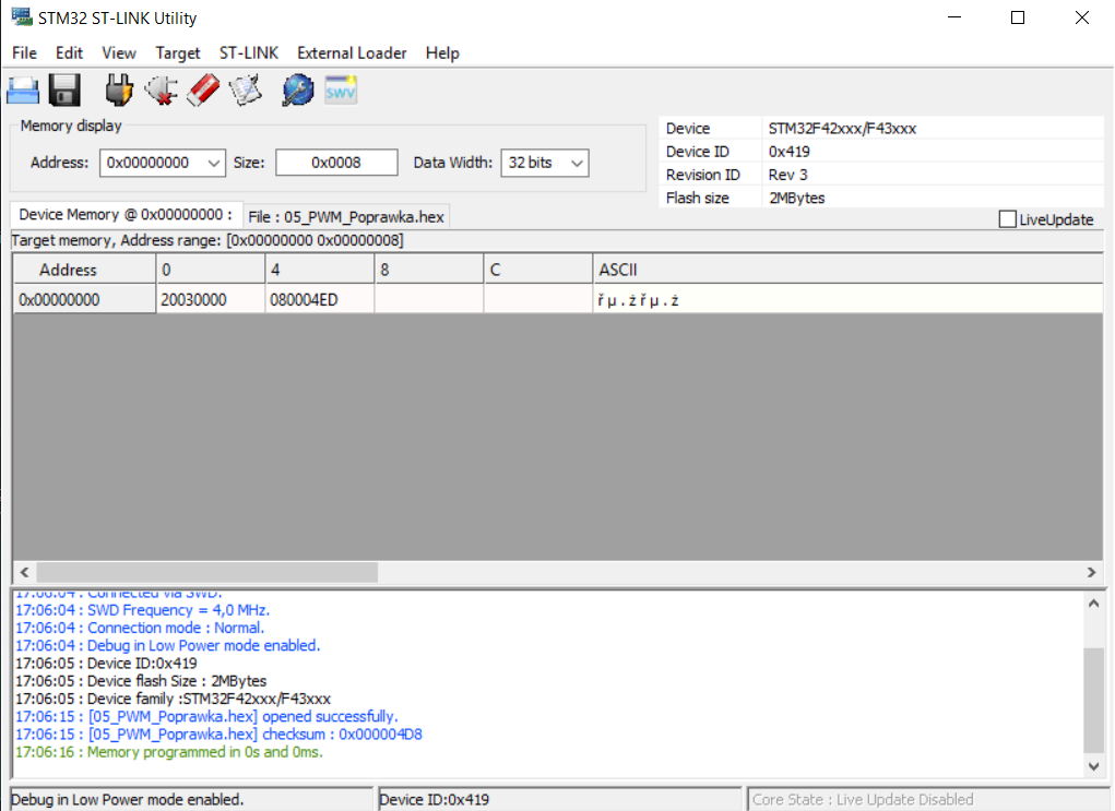 [STM32][C][Workbench] Wgrywanie programu do mikrokontrolera z poziomu ...