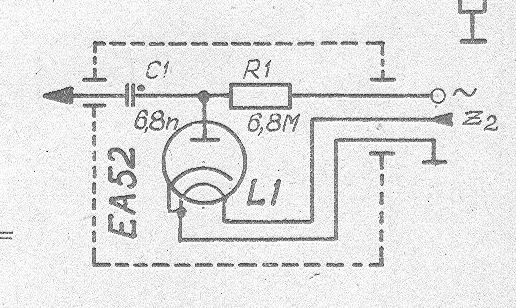 Zastąpienie lampy EA52 w sondzie miernika U719 - jaka dioda?