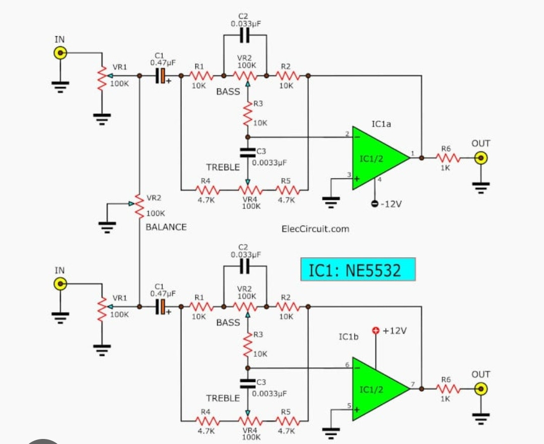 Dyskusja na temat schematu przedwzmacniacza z układem scalonym NE5532 i ...