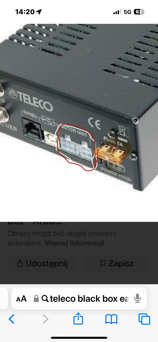Szukam schematu wyjść z back box do anteny Teleco dla talerza Oto Sat