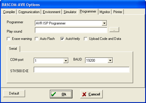 Programator ISP AVR910 - problem z zapisem do Atmega16 w Bascom AVR