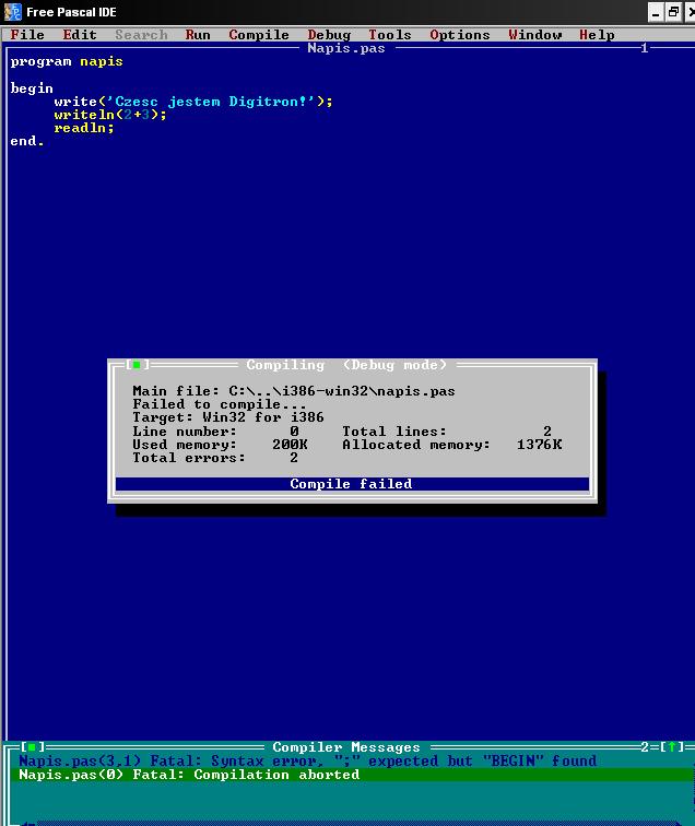 Jaki kompilator Pascala wybrać dla początkującego? Kursy z przykładami?