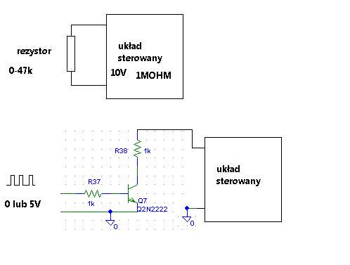 sterowanie oświetleniem - sterowanie z wyjścia PWM uC