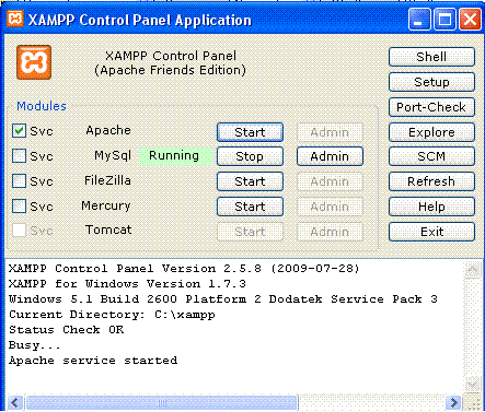 XAMPP nie uruchamia Apache - port 80 zajęty przez ISS na Windows XP