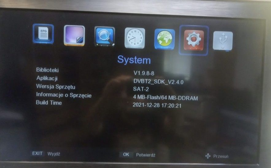 Możliwości zamiany oprogramowania w dekoderach DVBT2