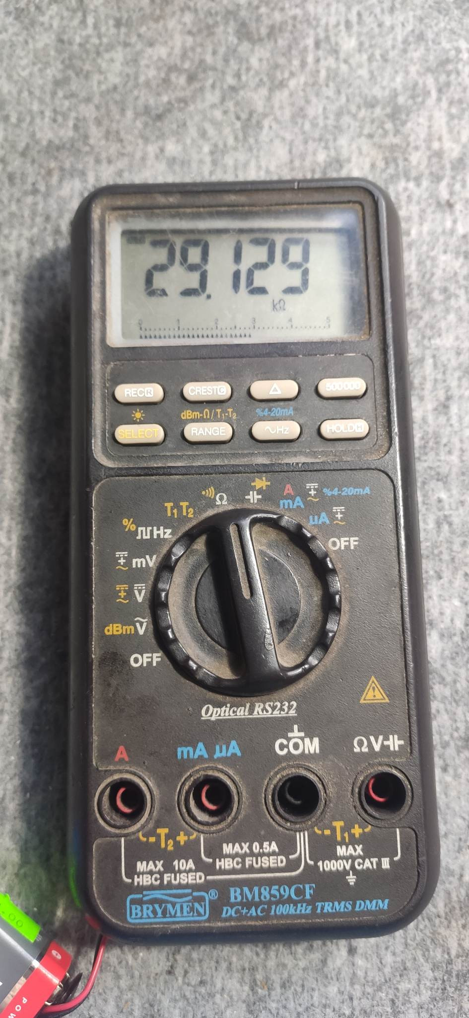 BRYMEN BM859CF Brak możliwości pomiaru rezystancji