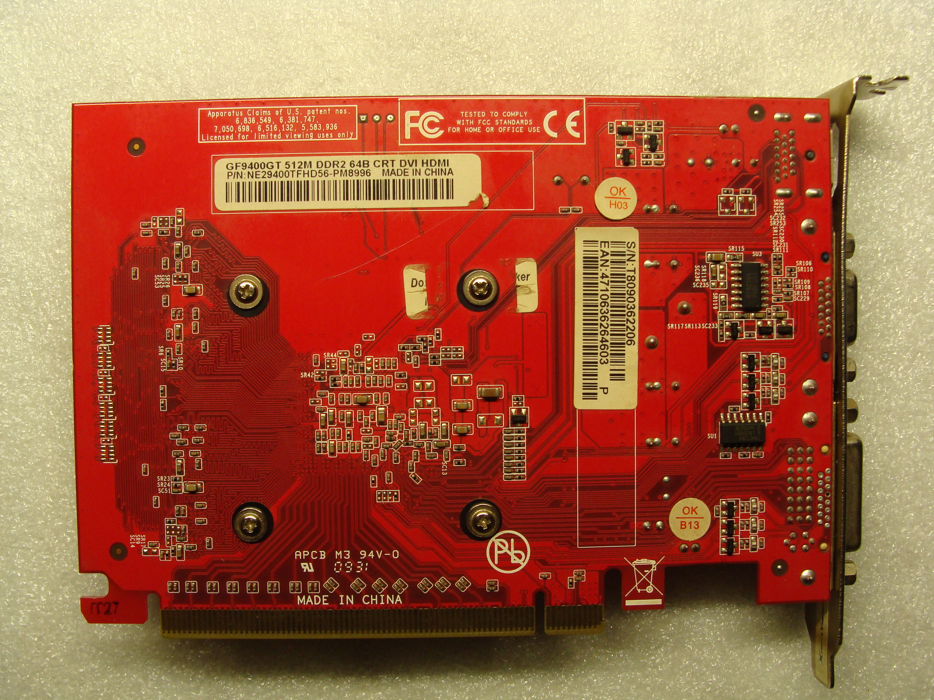 Sprzedam karty: GF9400GT, Radeon 9550, nVidia FX5200 AGP/PCI-E