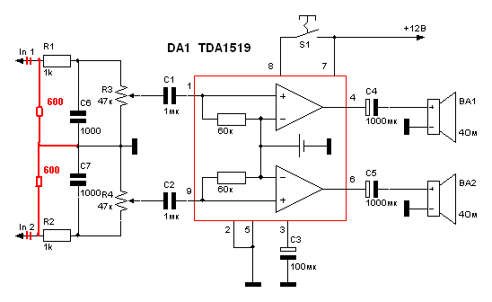 Zestaw AVT 1723: TDA1519 vs TDA1519B, czy wzmacniacz będzie działał jako stereo? - 2