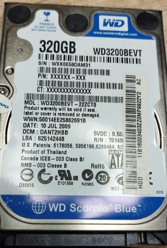 [Rozwiązano] Dysk twardy WD 320 GB - błąd po uśpieniu laptopa, drżenie i brak wykrycia