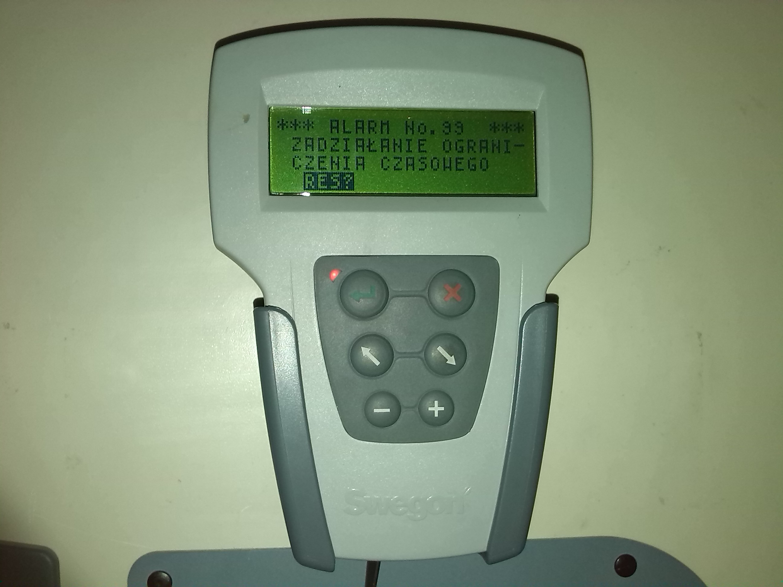 Swegon Gold RX 40 - Usterka/Alarm nr 54 i 99, nie mam kodu