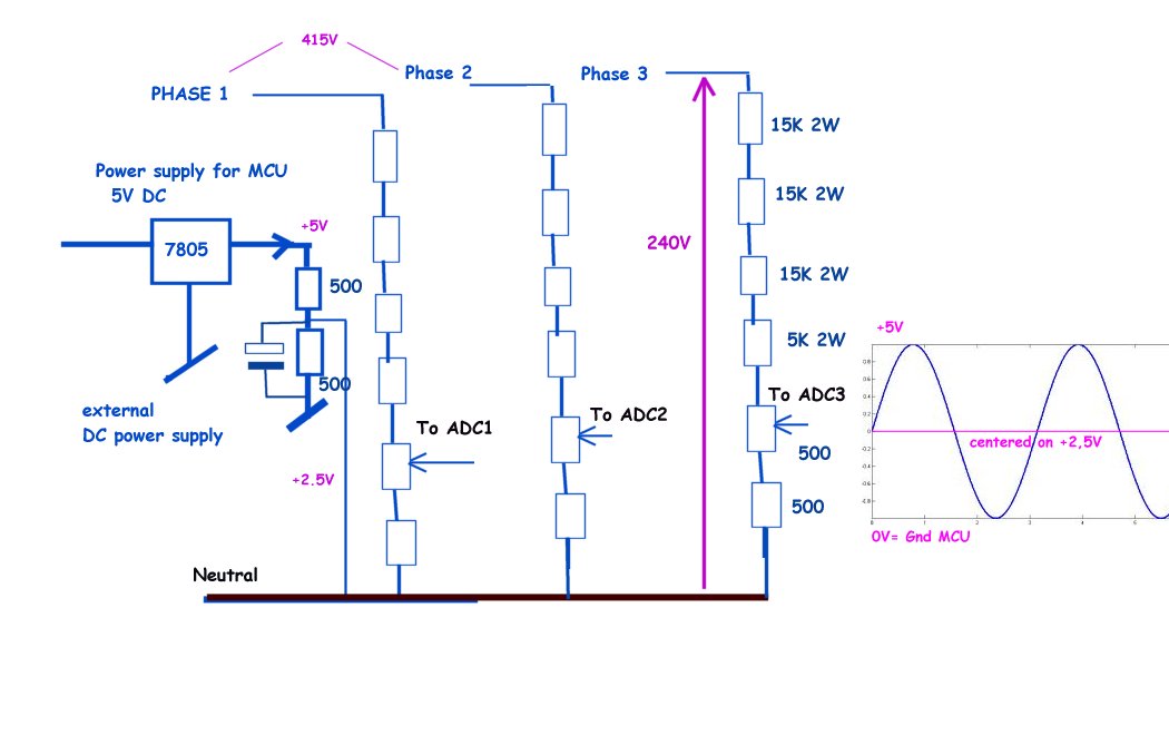 how to measure all 3 phase voltages in 415v,50hz,3phase system? | Forum ...