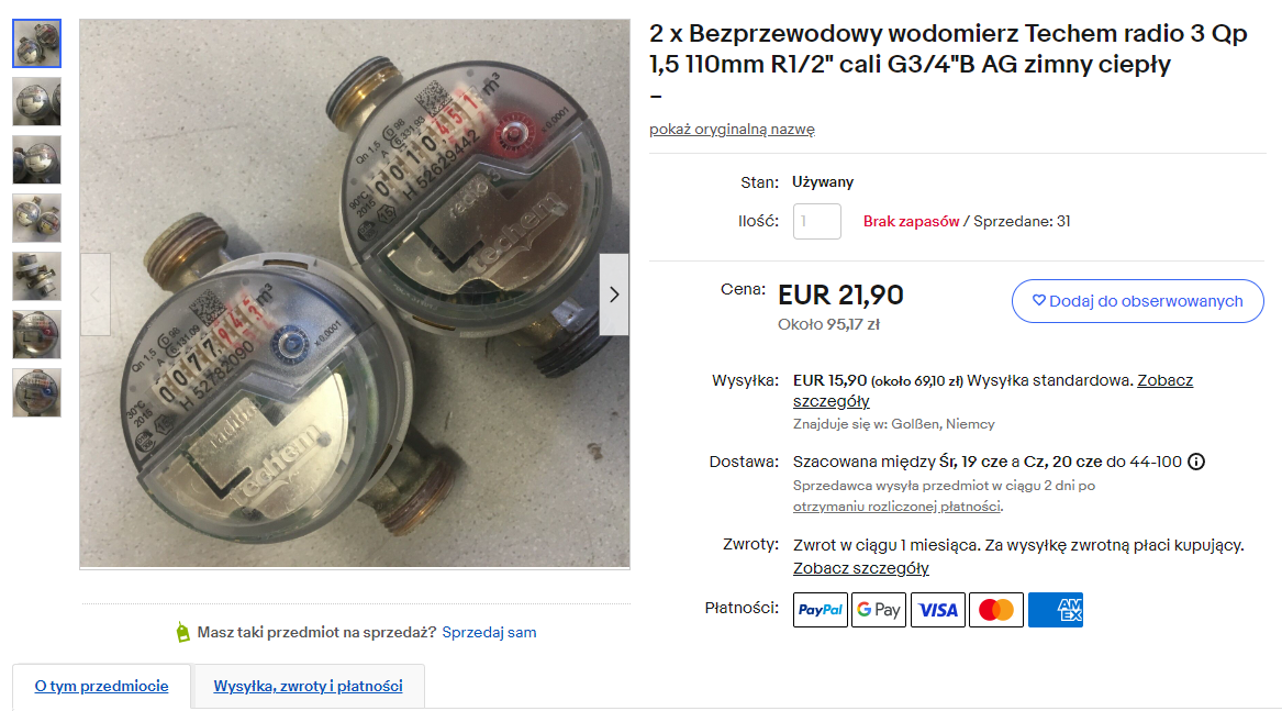 Wnętrze modułu radiowego wodomierza Techem Radio 3, protokół komunikacji?