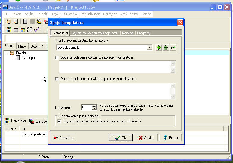 Błąd kompilacji w Dev-C++ 4.9.9.2 - problem z nazwą ścieżki