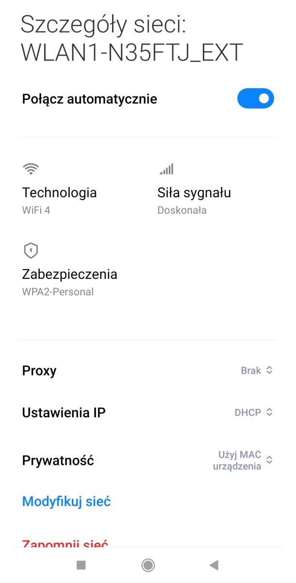 Brak połączenia Wi-Fi z routera. Połączenie ze wzmacniaczem sieci jest