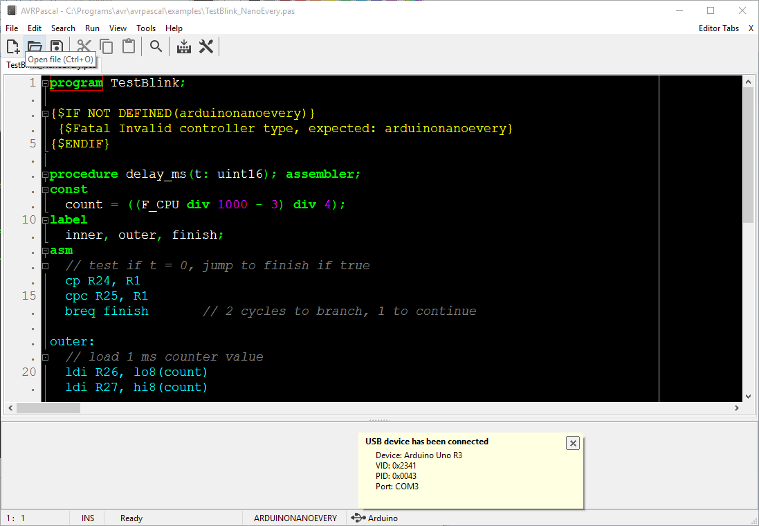 AVRPascal - Darmowy edytor kodu w Pascalu dla mikrokontrolerów AVR - 2