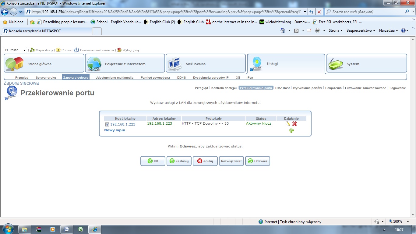 Rejestrator IP 192.168.0.150 widoczny jako 192.168.1.5 – konfiguracja ...