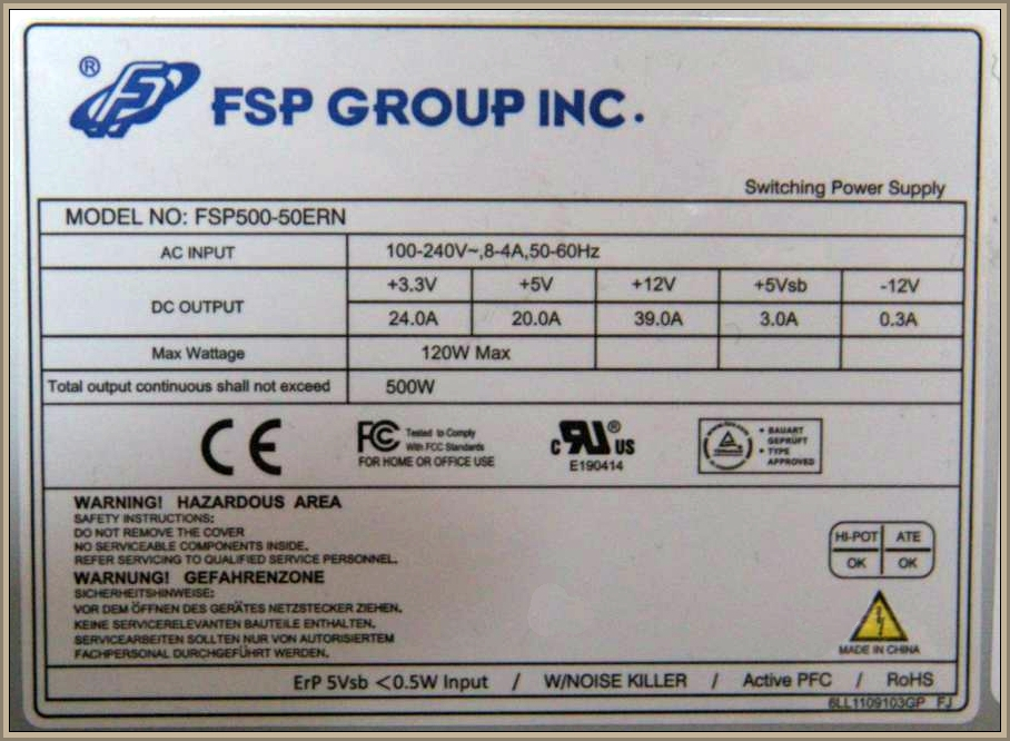 FSP model: FSP500-50ERN - Uszkodzony tranzystor C2328A