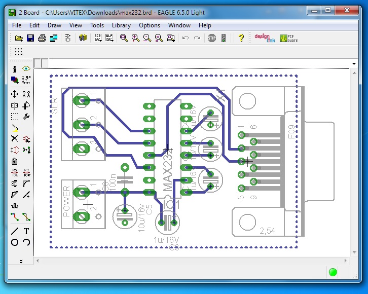 MAX232 - Jak uzyskać prawidłowy wydruk PCB? - elektroda.pl
