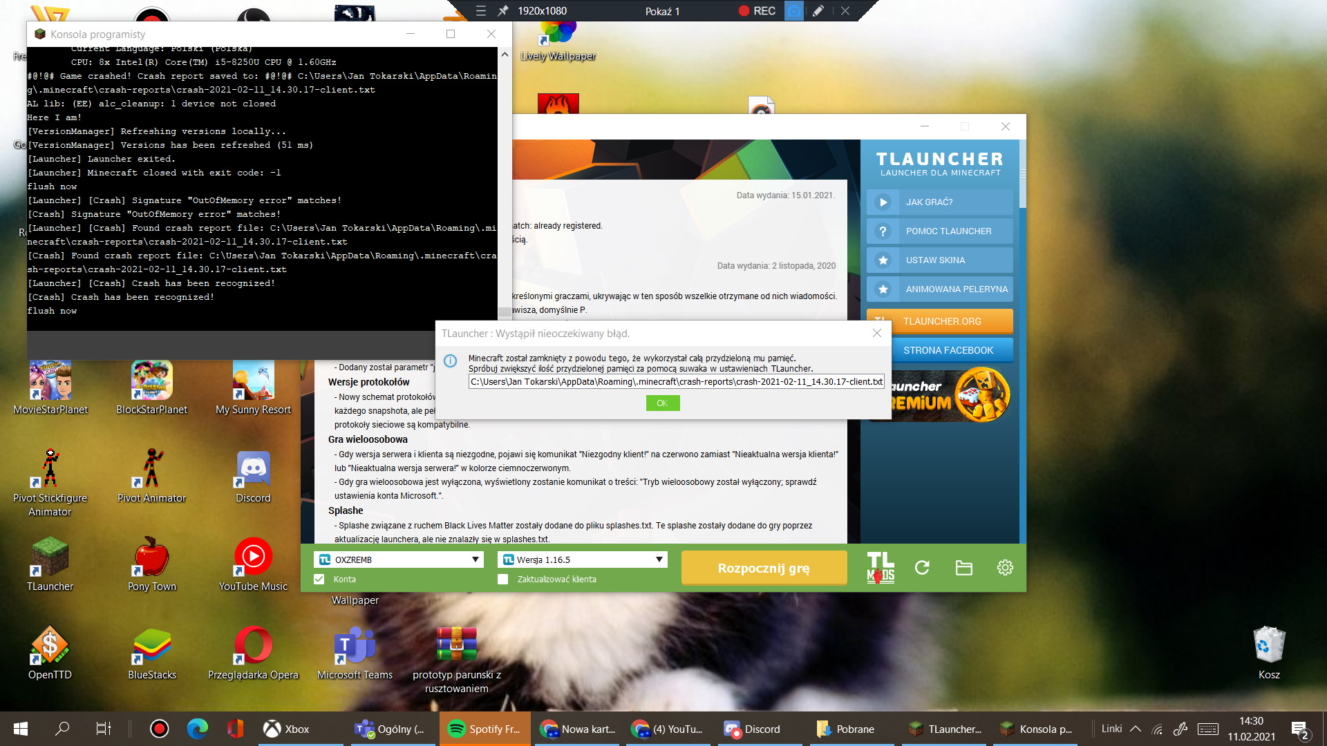 [Rozwiązano] Problem w TLauncherze od Minecrafta - elektroda.pl