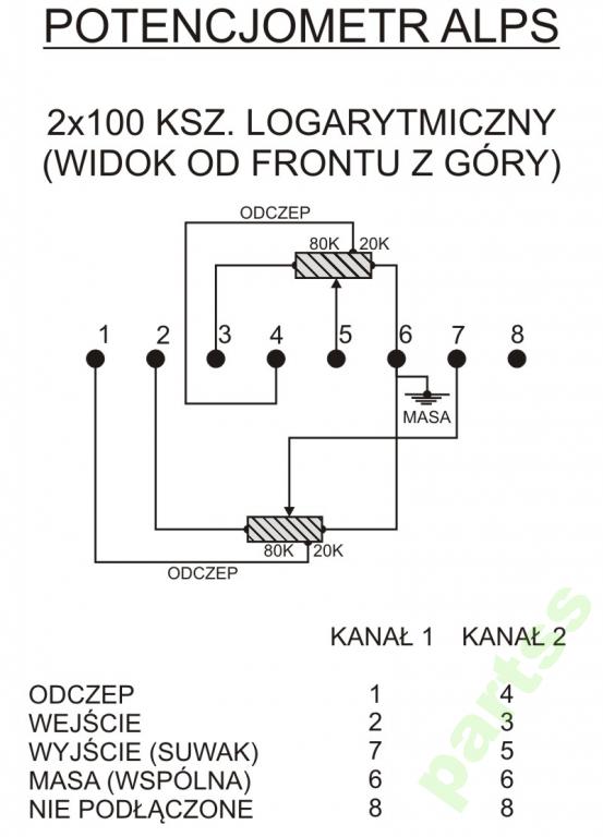 Alps RK168 - Jak rozszyfrowac który ma odczep a który nie