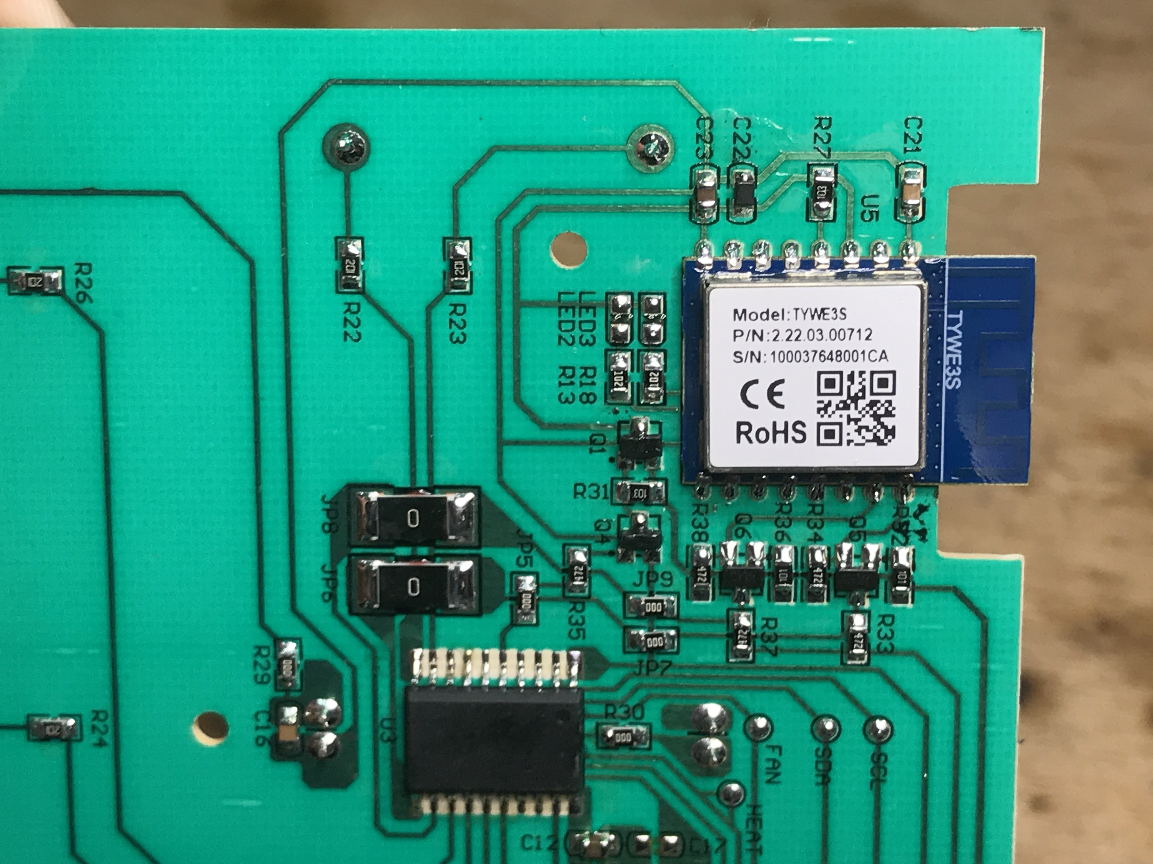 OpenBeken on BW-AF1 fryer with WiFi - interior, TYWE3S/WB3S, configuration