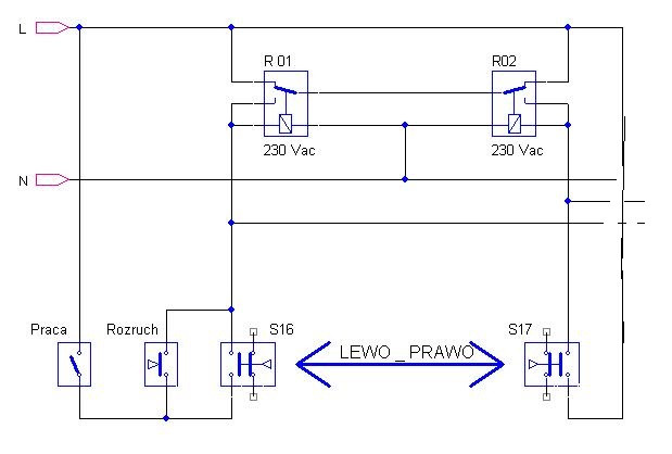 Schemat sterowania obrotami silnika (prawo-lewo): Błędy i korekty w ...