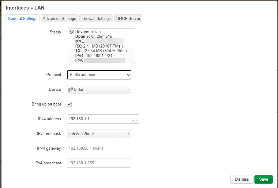 OpenWrt - wyłączenie NAT, dodanie WAN do bridge-a LAN, z pozostawieniem DHCP clienta