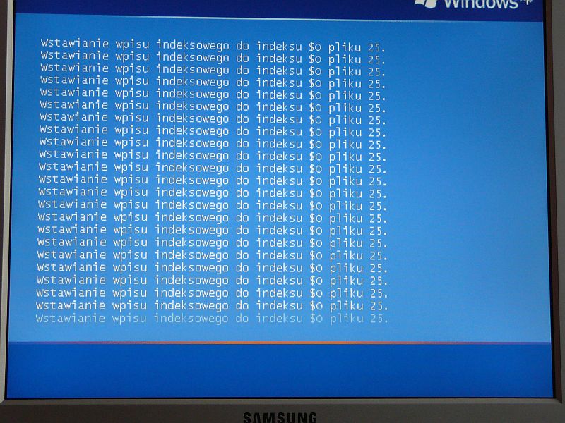 Problem z połączeniem sieciowym, "niebieski ekran"