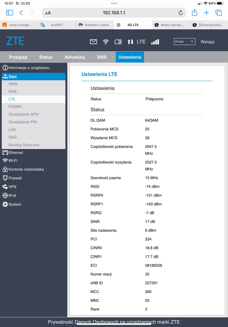 New ZTE equipment in the PLAY offer, MF258K - elektroda.com